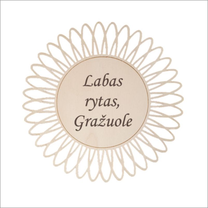 PADĖKLIUKAS PUODELIUI „LABAS RYTAS, GRAŽUOLE“ - Dovanos Internete